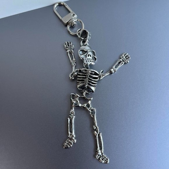 Accessories | Y2k 200s Vintage Skeleton Grunge Skull Gothic Silver ...